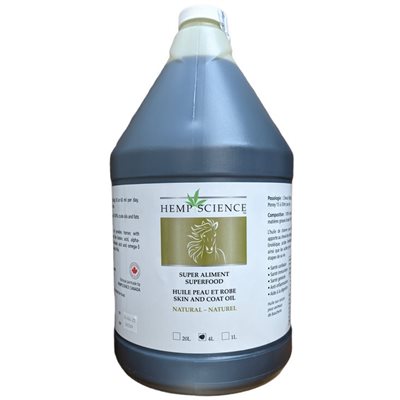 HS HUILE CHANVRE POUR CHEVAUX - 4 L